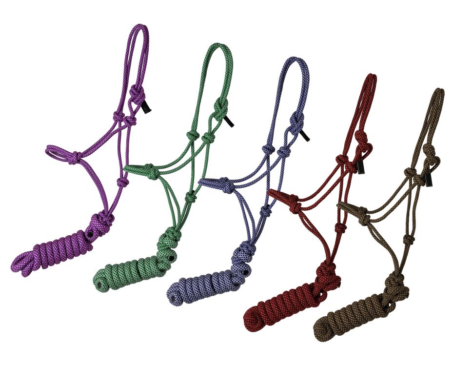 Showman Mini/Small PONY Size Adjustable Cowboy Knot Halter with Remova - TexanSaddles.com