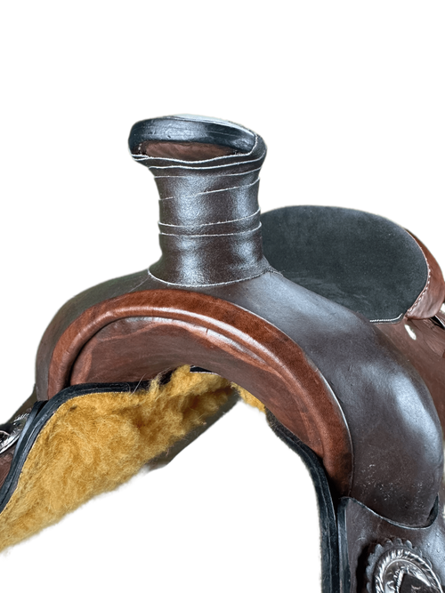 home 1951 roping style saddle made by buffalo saddlery