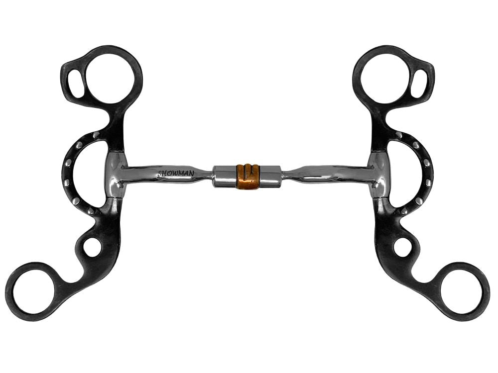 Showman Comfort Jointed Copper Roller Short Shank Snaffle Bit ...