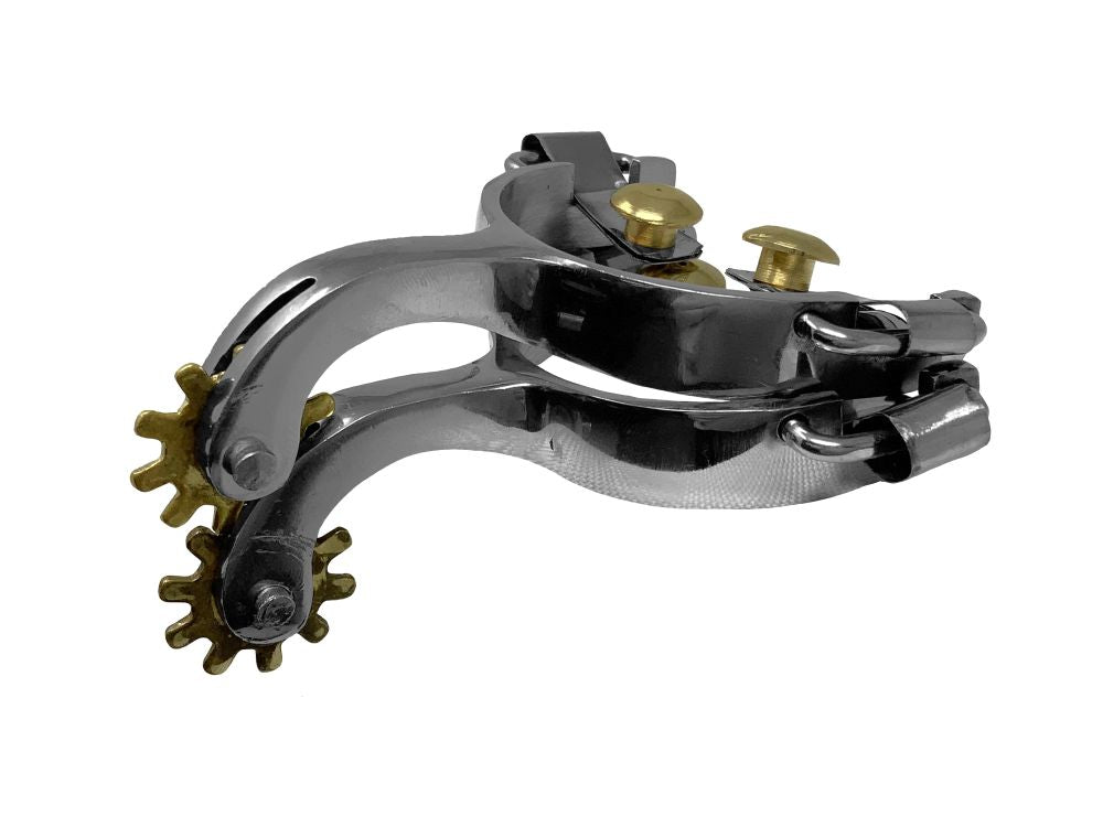 Showman Toddler Size Stainless Steel Western Spurs with Brass Rowel an ...