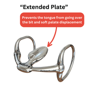 WTP (Winning Tongue Plate) Eggbutt Bit with Extended Plate ...