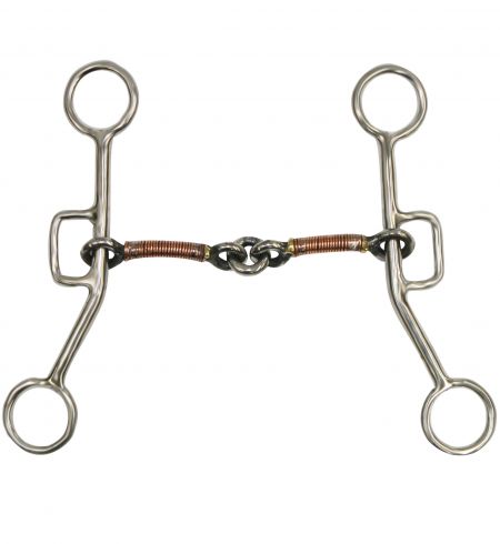 #46230: Showman™ stainless steel sliding gag bit with 6 - TexanSaddles.com