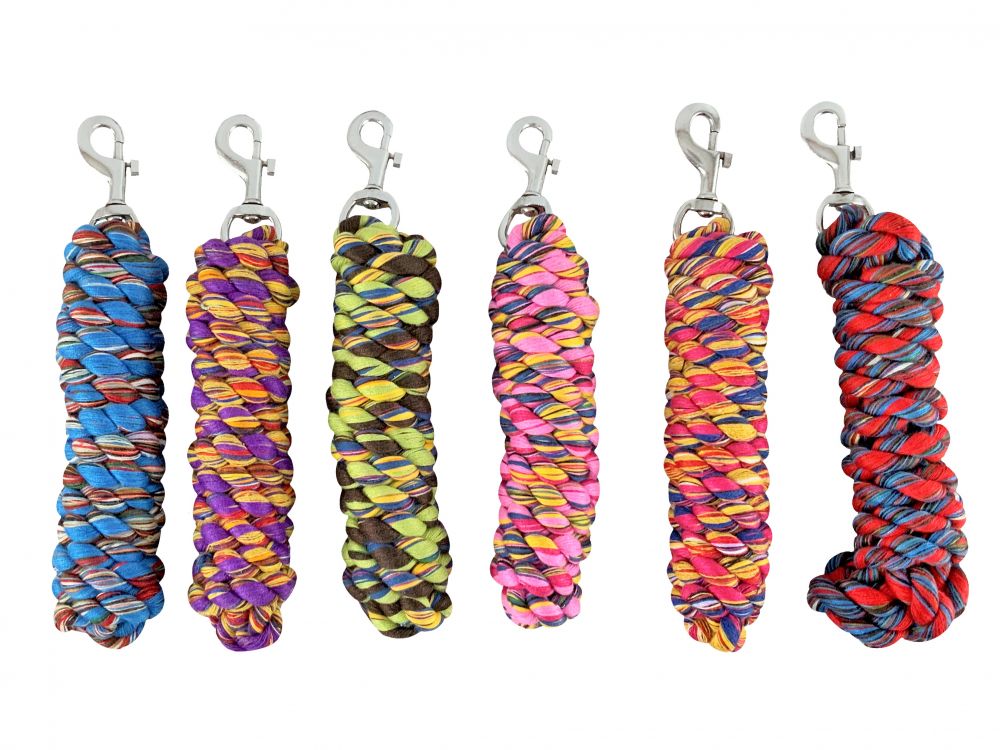 6' braided rag lead with snap *SOLD ASSORTED* - TexanSaddles.com