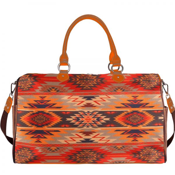 Montana West Aztec Print Canvas Weekender Bag - TexanSaddles.com